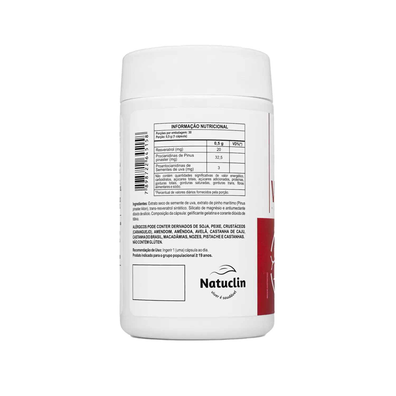 Vemax 3 - 30 cápsulas - 500mg | Natuclin - Natuclin | Viver é Saudável